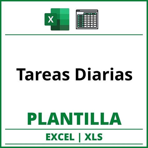 Formato De Tareas Diarias Excel Xls