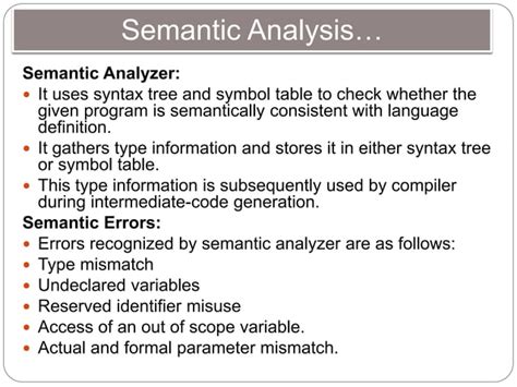 Chapter Semantic Analysis Pptx