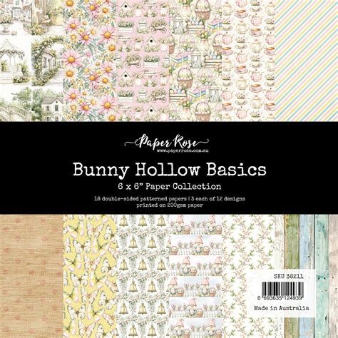Bunny Hollow Basics 6x6 Paper Collection 36211 Paper Rose Usa
