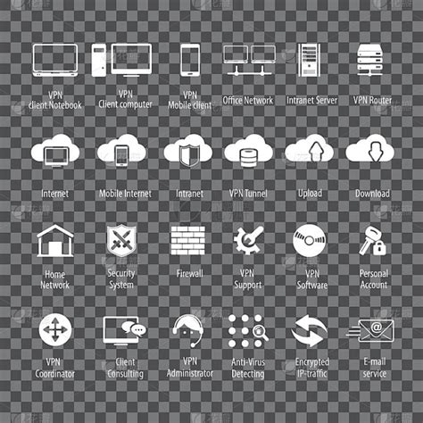 Vpn，虚拟专用网图标设置素材 花瓣网