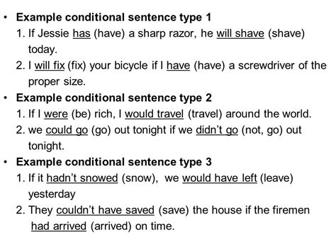 Conditionals Examples