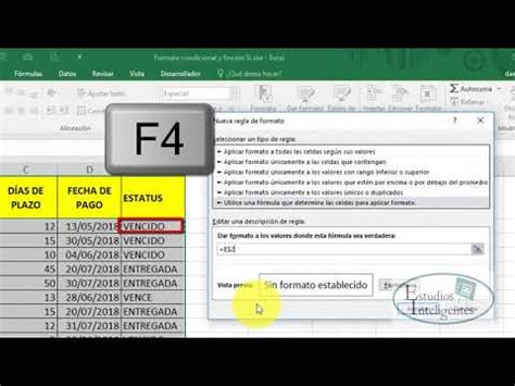 Como Poner Color En Una Celda De Excel Con F Rmula Si Materia Geek