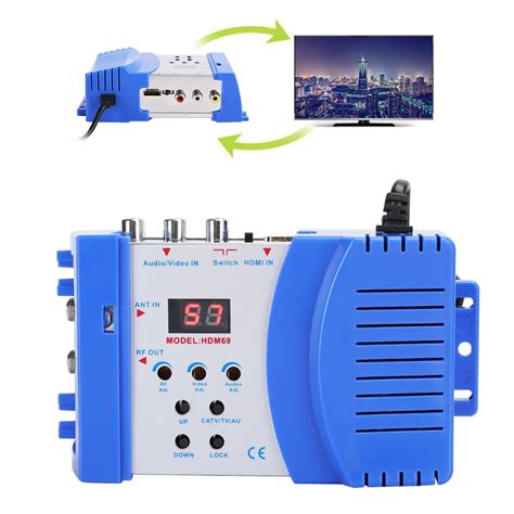 Wchiuoe Av To Rf Converter Modulator For Eu Hdm69 Digital Rf Modulator To Rf Converter Vhf Uhf
