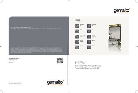 Cinterion® Ph8 Wireless Module True Global Coverage With 3g