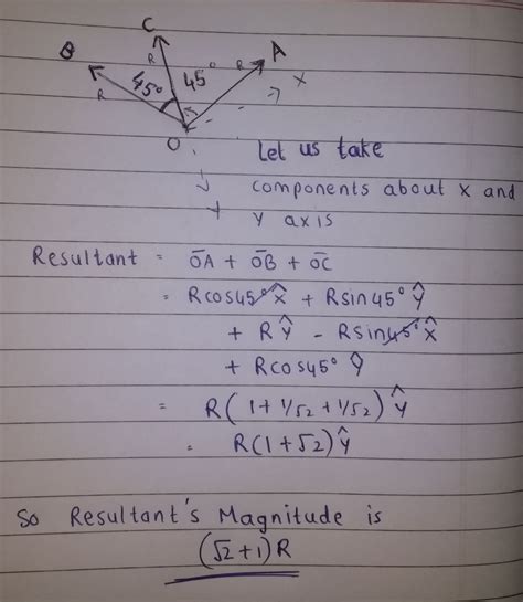 Expert Verified Find The Resultant Of 3 Vector Oa Ob And Oc Which