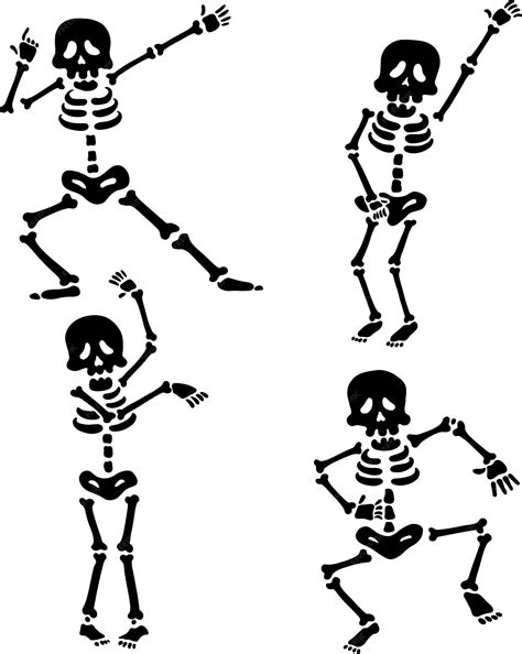 Premium Vector Set Of Dance Skeleton
