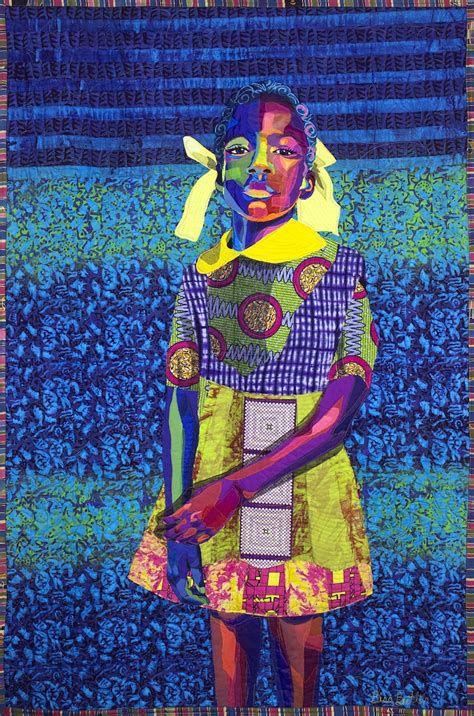 Colorful Portrait Quilts By Bisa Butler Made Out Of African Fabric