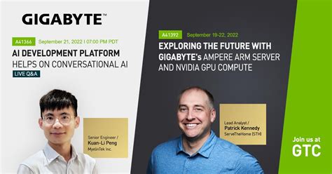 Gigabyte Shares Sessions At Gtc And Shows Support For Arm Cpu And