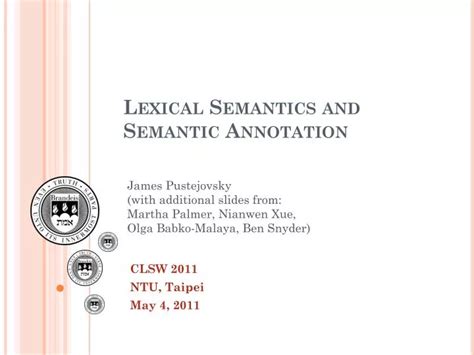 PPT Lexical Semantics And Semantic Annotation PowerPoint Presentation ID 1677575