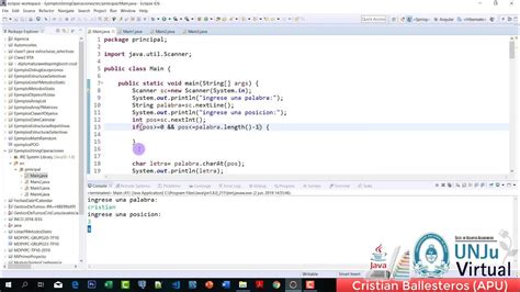 Clase String Y Operaciones En Java Ejemplos Practica Unju Virtual Parte 46 Youtube