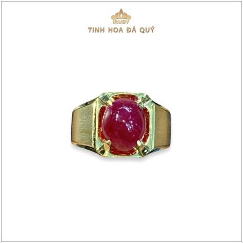 Nhẫn Ruby Nam Luxury Mới 2024 Đá Ruby Lục Yên Tại Iruby