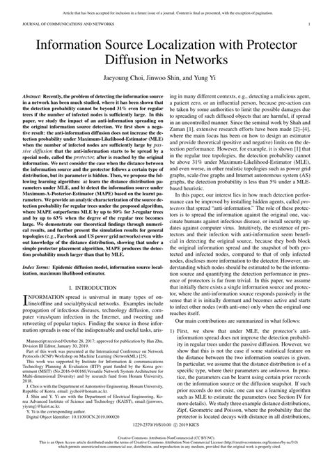 Pdf Information Source Localization With Protector Diffusion In Networks