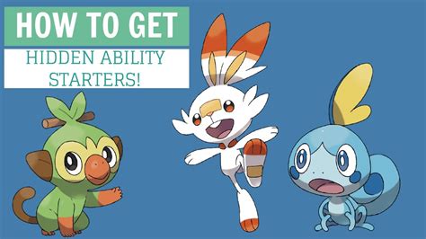 How To Get Hidden Ability Galar Starters Grookey Scorbunny And Sobble