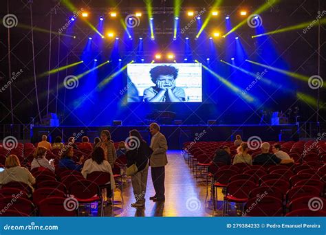 Interior Of The Concert Hall At The Altice Arena In Lisbon On The Stage