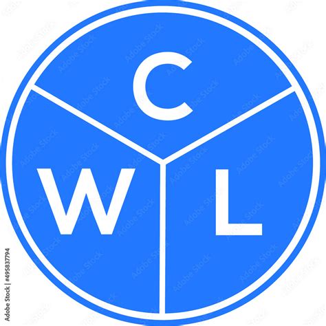 Cwl Letter Logo Design On White Background Cwl Creative Circle Letter
