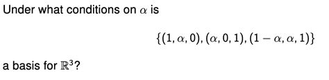 Solved Under what conditions on α is Chegg com
