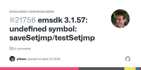 Emsdk 3157 Undefined Symbol Savesetjmptestsetjmp · Issue 21756