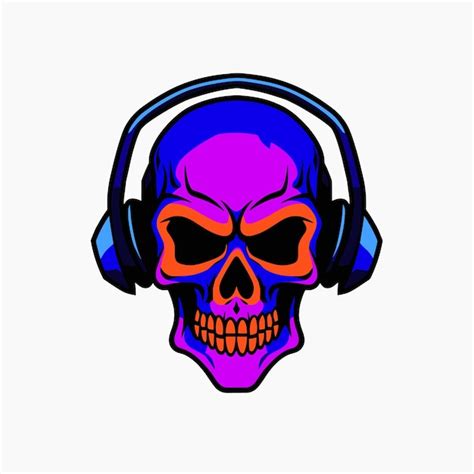 Schädel Maskottchen Premium Vektor