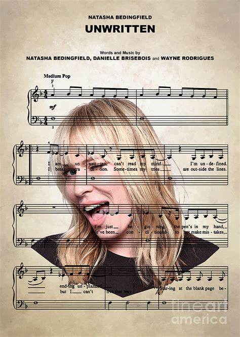 Natasha Bedingfield Unwritten Digital Art By Bo Kev Fine Art America