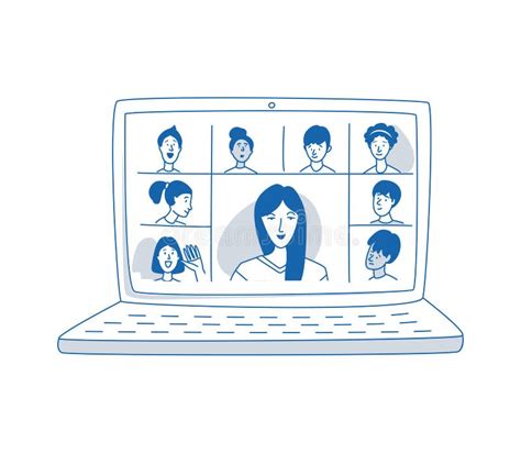 Learning Online E Learning Video Call Chat With Class Distance