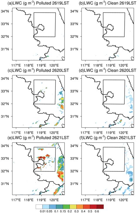 Liquid Water Content Lwc Distribution At The Bottom Layer From