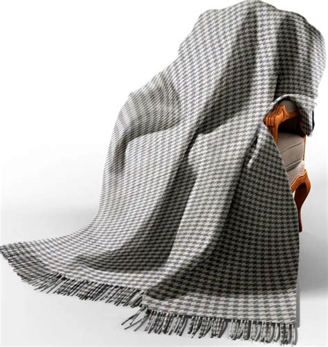 Плед Vladi Палермо гусячі лапки вовна сіро блакитний полуторний 140х200 см Ly4623 купити