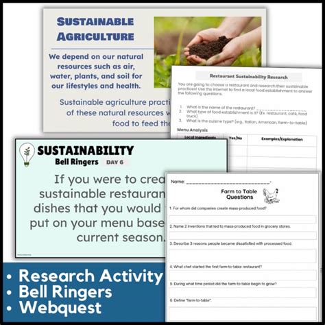 Food Sustainability Unit Culinary 1 Culinary 2 Culinary Arts