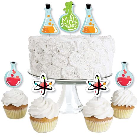 Big Dot Of Happiness Scientist Lab Dessert Cupcake Toppers Mad Science Baby Shower Or