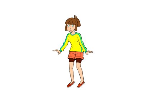 Jump For Joy Girl Cartoon