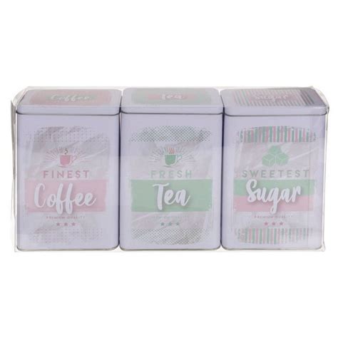 Ootb Vorratsdose Tee Zucker And Kaffeedosen 3er Set In Mint Pink
