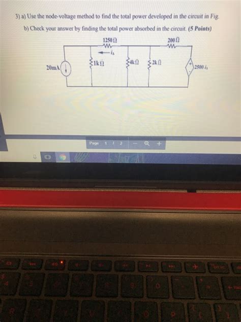Solved A Use The Node Voltage Method To Find The Total Chegg