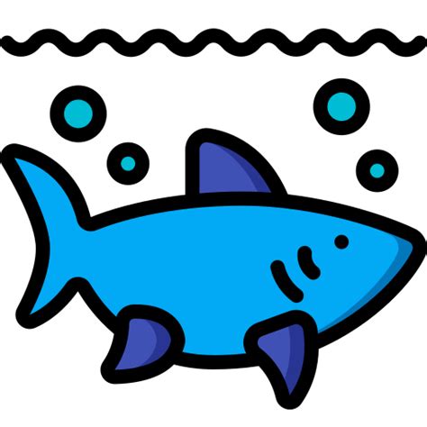Icono De Tiburón Basic Miscellany Lineal Color