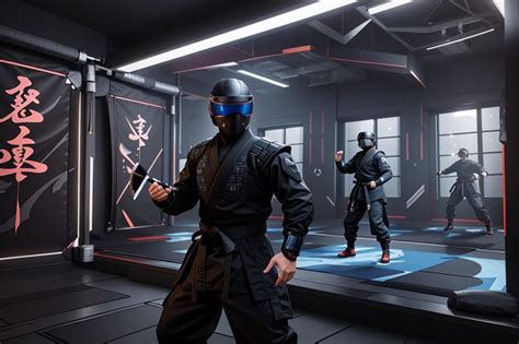 Premium Photo Stealthy Ninja Training