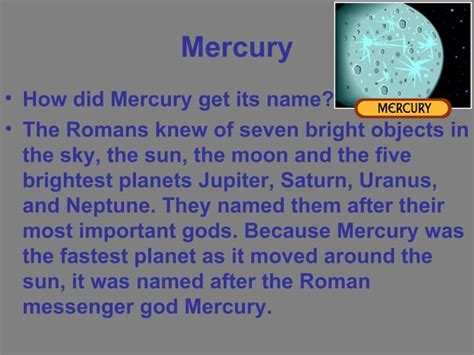 Mercury Science Project Gerardo Aguirre Ppt