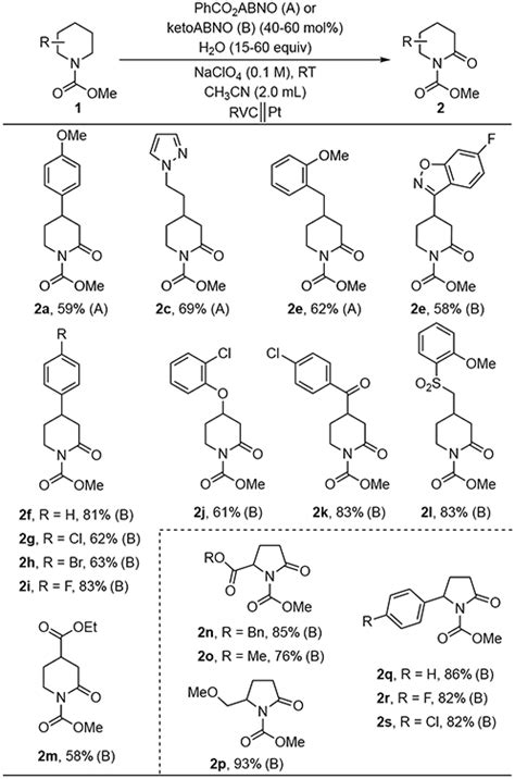 Electrochemical Functional Group Tolerant Shono Type Oxidation Of Cyclic Carbamates Enabled By