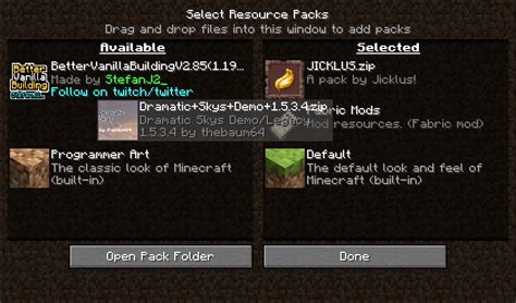 Drag N Drop Minecraft Mod