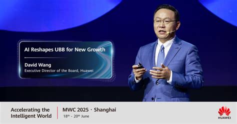 Huawei Huaweis Executive Director Of The Board David Wang Unveiled The Ai Ultra Broadband