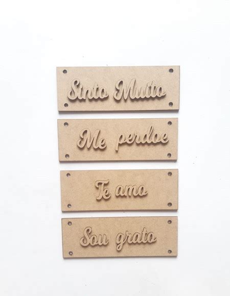 Kit Placas 4 Palavras Elo7 Produtos Especiais