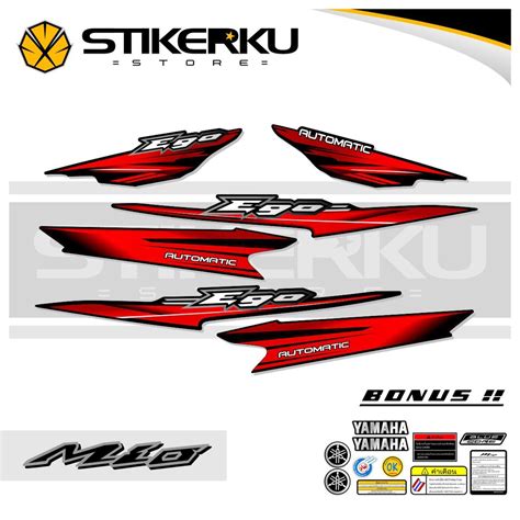 Jual STRIPING MIO SPORTY EGO DASAR HITAM STIKER MIO EGO MALAYSIA