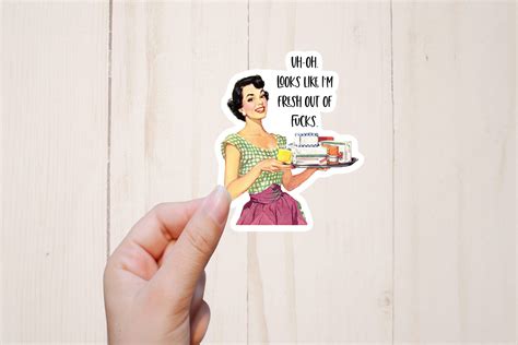 Waterproof Vinyl Waterproof Stickers Mount Holly Retro Housewife