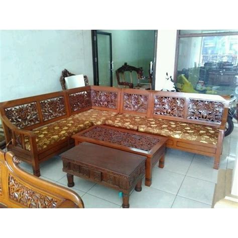 Jual Kursi Tamu Sudut Sofa Busa Minimalis Meja Teras Tamu Kayu Jati Ukir Shopee Indonesia