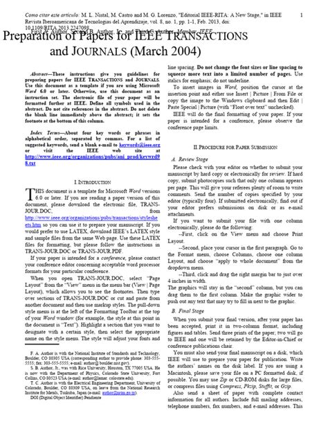 Plantilla Ieee Pdf Note Typography Bracket