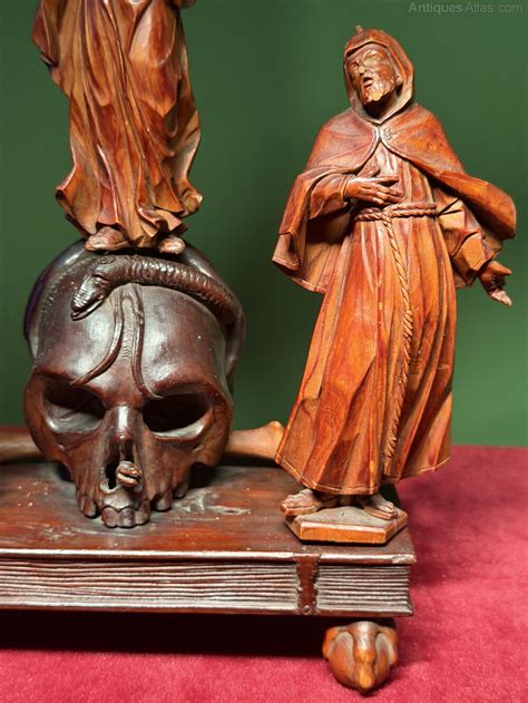 Antiques Atlas 18th Century Memento Mori Skull Crucifix Sculpture