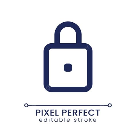 Padlock Pixel Perfect Linear Ui Icon Outline Editable Website Vector