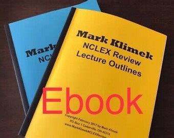 NCLEX Review Notes With Shared Mark Klimek Blue Yellow Book Etsy