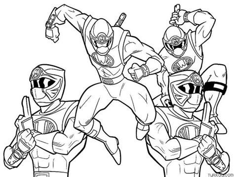 Power Rangers Attack Coloring Page Turkau