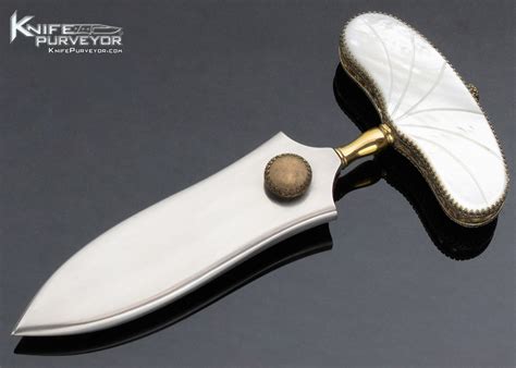 Steven Rapp Custom Knife Fluted Pearl Interframe Push Dagger With