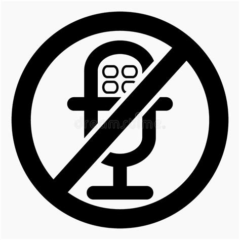 quiet stop sound not loud stock vector illustration of record