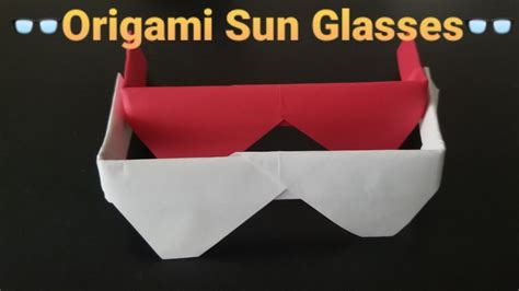 How To Make Easy Origami Sunglasses YouTube
