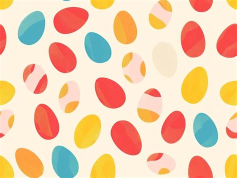 Clean And Modern Easter Egg Pattern Featuring Minimalistic Design